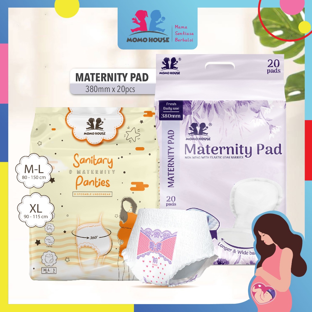 Momo House Pad Bersalin Maternity Pad Sanitary Pants Overnight Panties ...