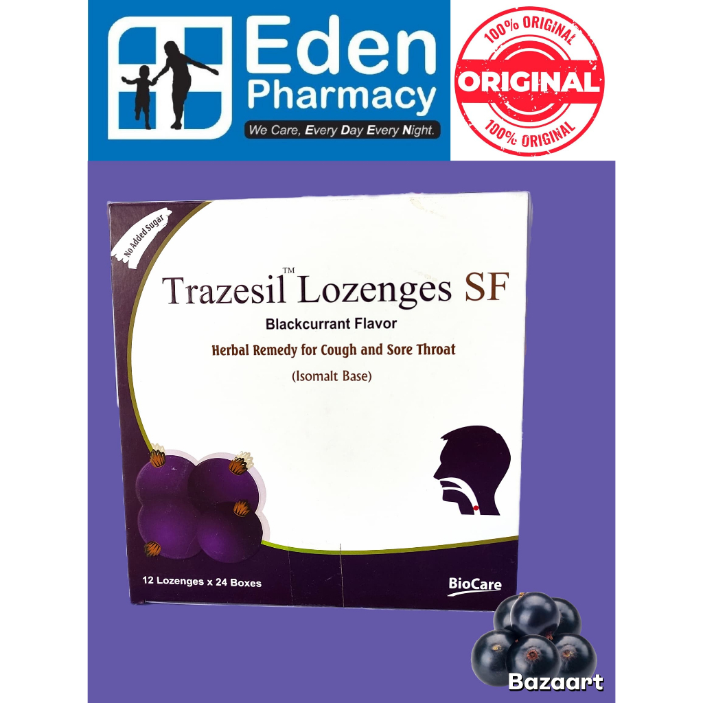 Trazesil Lozenges SF Black Currant Flavor (24x12's) | Shopee Malaysia
