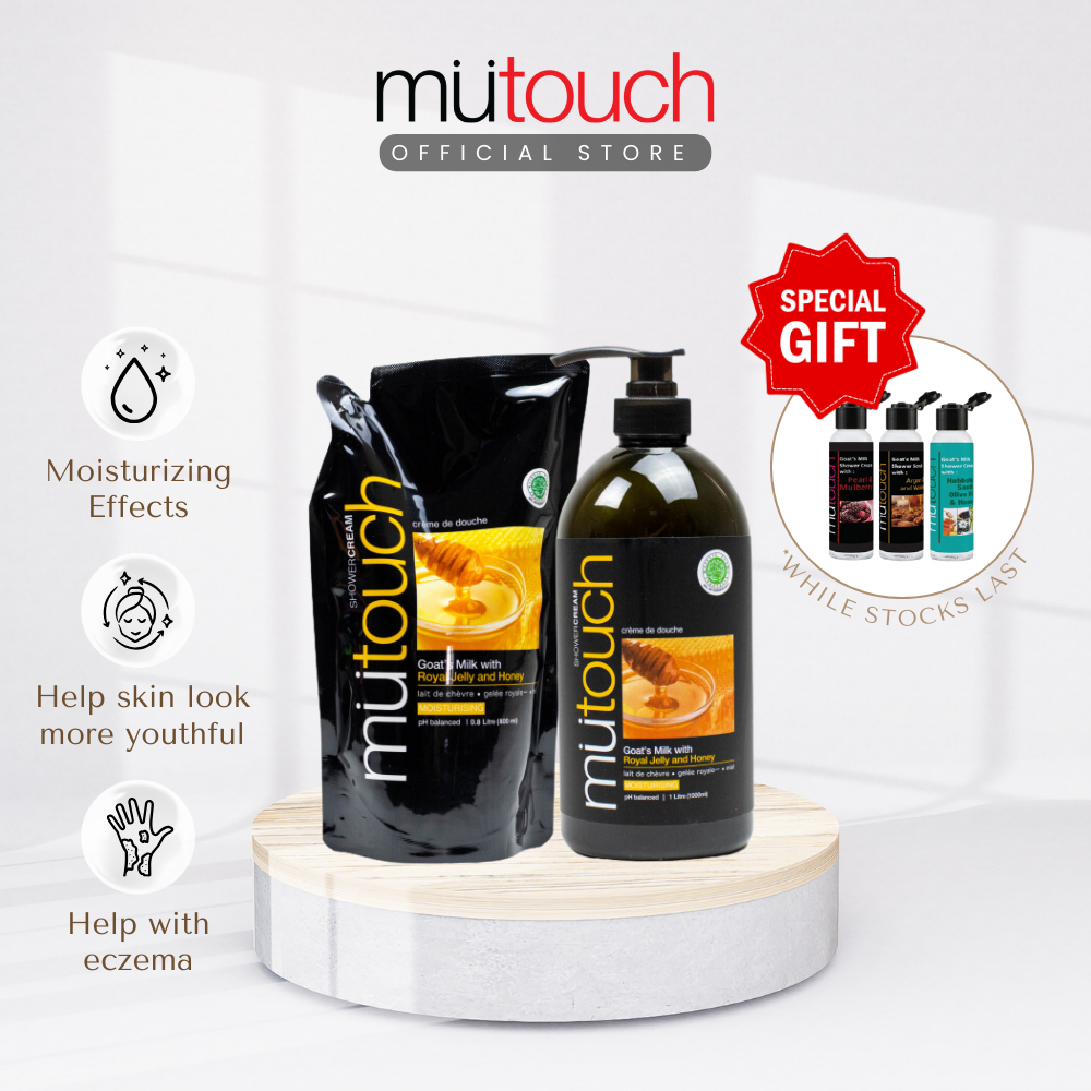 [Bundle Deal] MuTouch Royal Jelly & Honey Shower Gel(1000ml) + Refill ...
