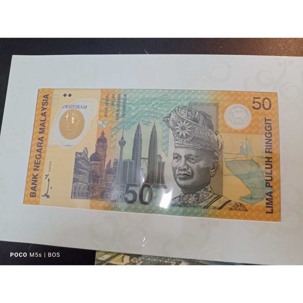 1998 Sukom 50 Ringgit Duit Peringatan Banknote UNC with folder | Shopee ...