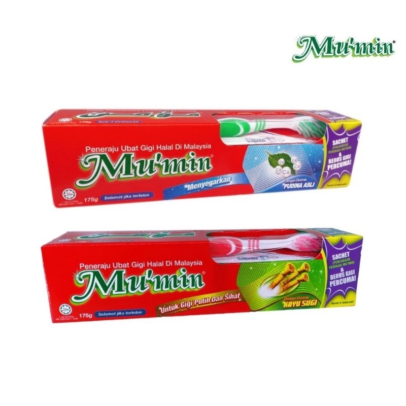 Ubat gigi mu'min 175gm (free berus gigi) | Shopee Malaysia
