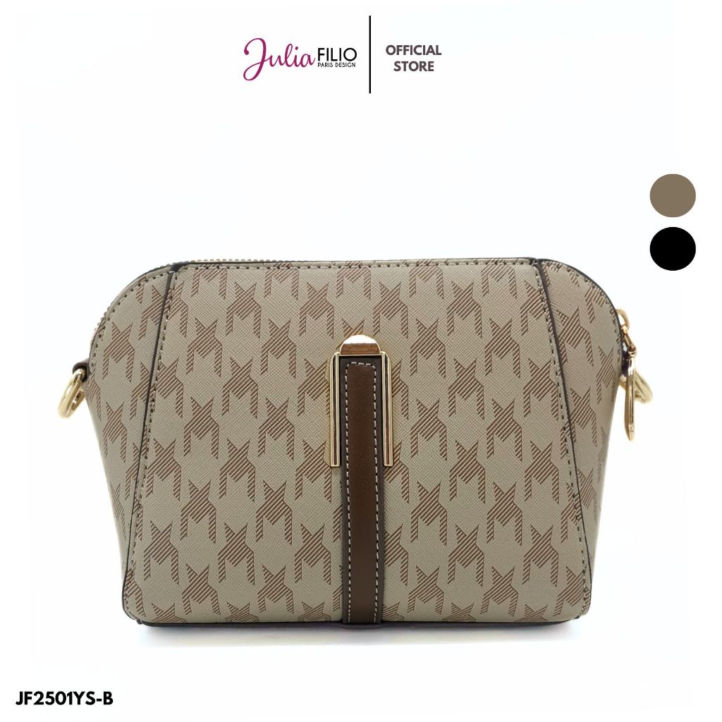JULIA FILIO Top Handle Sling Bag 2 WAY ZIP (JF2501YS-B) | Shopee Malaysia