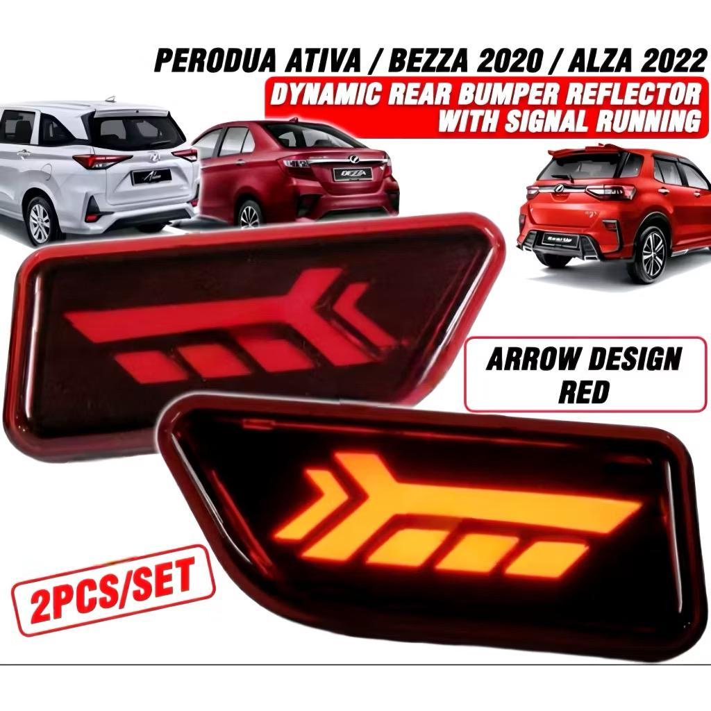 Perodua Alza 2022/Bezza 2020/Ativa Rear Bumper Arrow Design Reflector ...