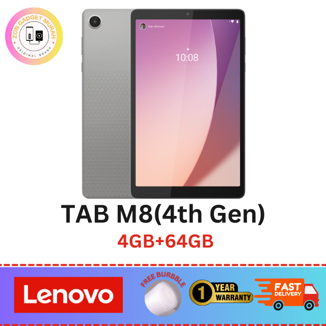 Lenovo Tab M8(4th Gen) - FHD 8.0" I (4+64GB) I 4G Android I 9.0 Tablet ...