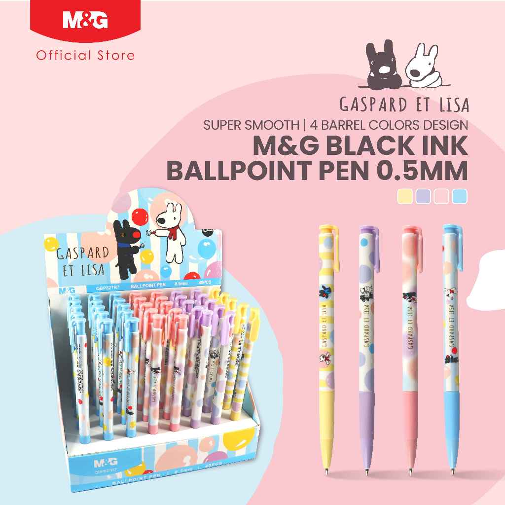 M&G BALLPOINT PEN 0.5 CUTE STATIONERY GIFT KAWAII OFFICE SUPPLIES QBP827R7-BK | Shopee Malaysia