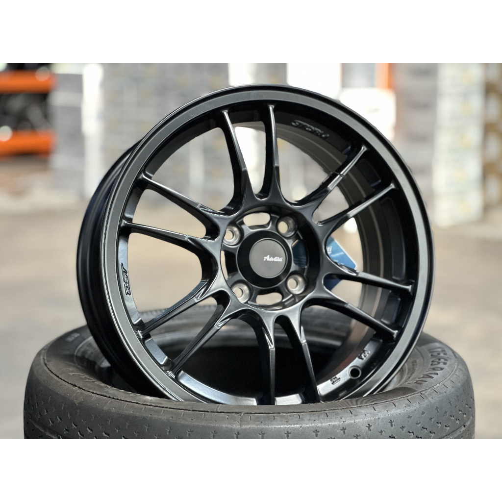 NEW 15X7J Advanti Storm S2 Rim (set of 4) Black 4X100 for City Jazz Vios Yaris Myvi Mazda 2 ...