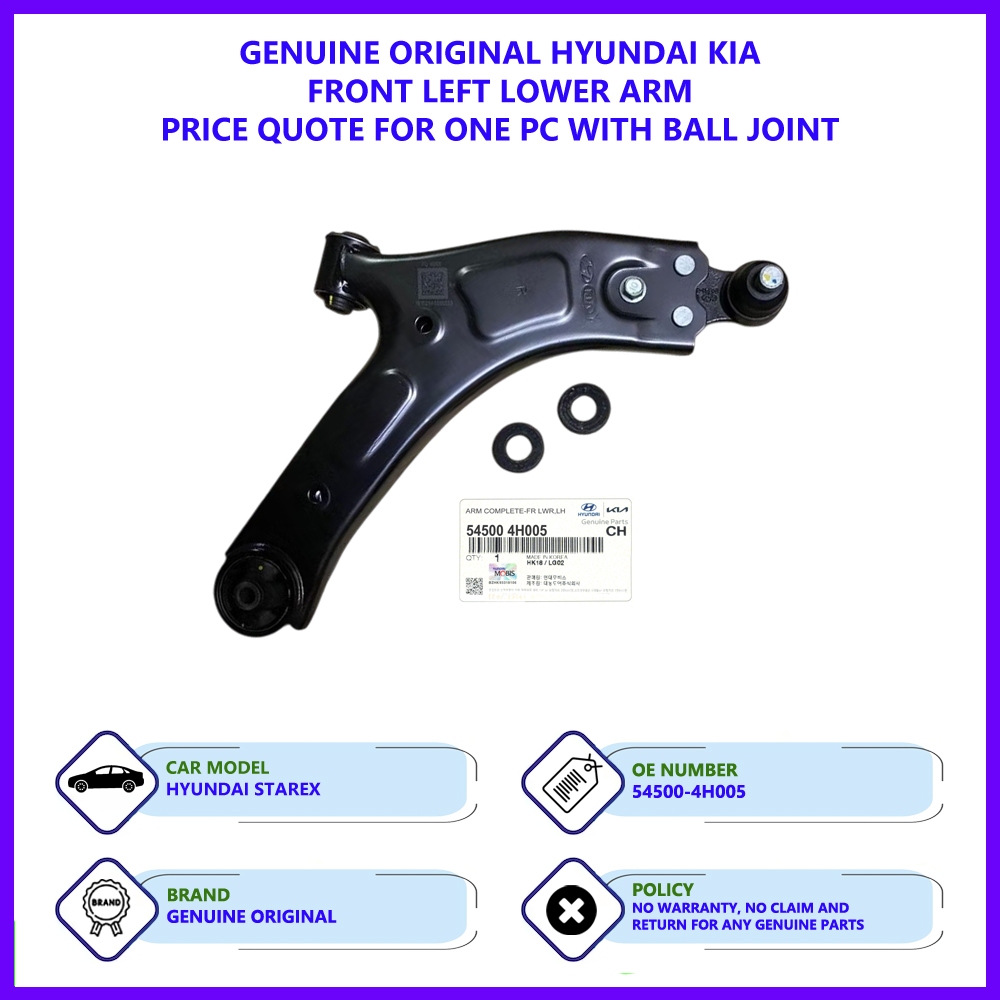 Hyundai Grand Starex Genuine Original Front Suspension Lower Arm ( Left ...