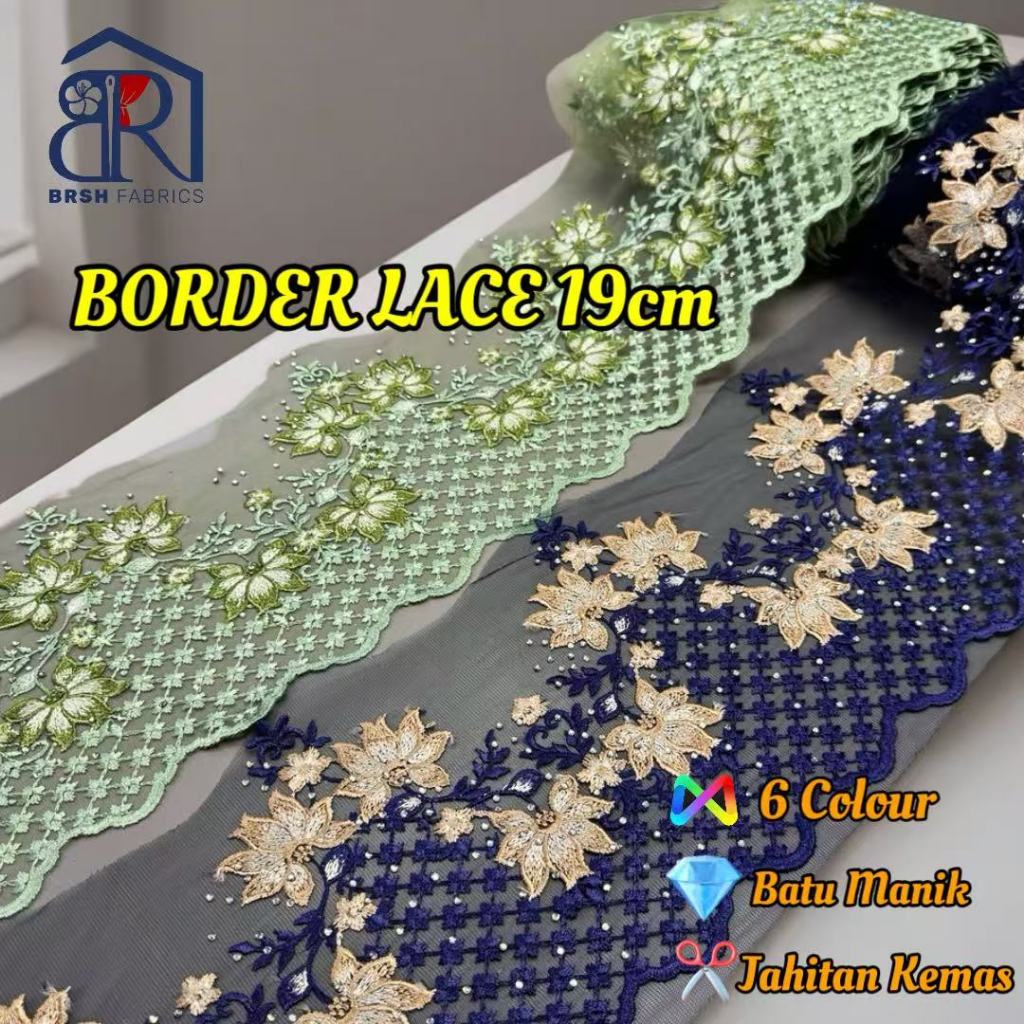 [NEW SERIES] Border Lace Corak Bunga Border Baju Renda Baju Renda Lace ...