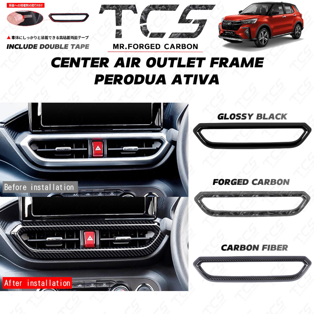 TCS PERODUA ATIVA CAR CENTER AIR OUTLET FRAME COVER GARNISH ACCESSORIES ...