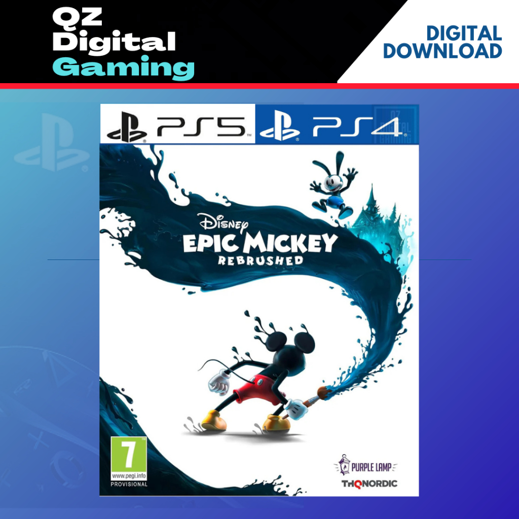 PS4 / PS5 Disney Epic Mickey Rebrushed Full Game Digital Download ...