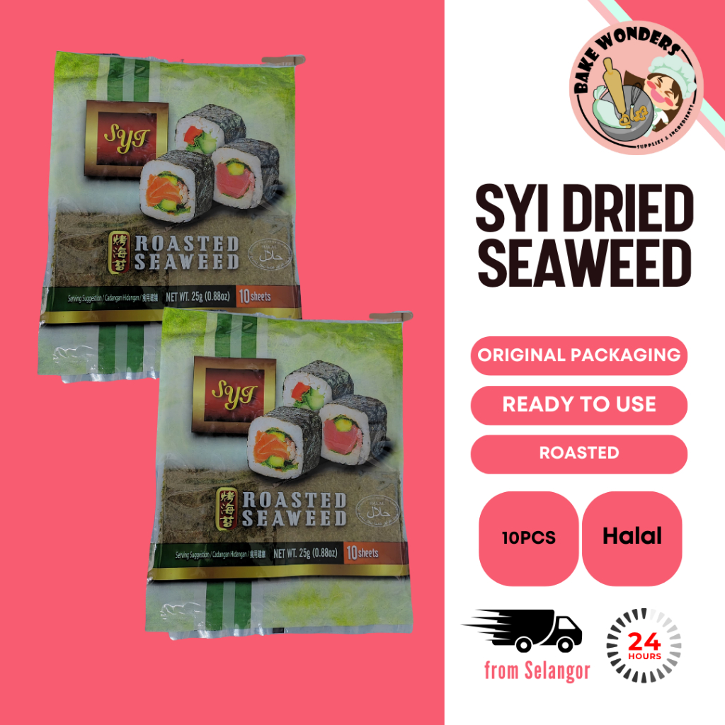 (10 sheets) Roasted Seaweed/ SYI Roasted Seaweed/ 烤海苔/ Nori Roll wrap ...