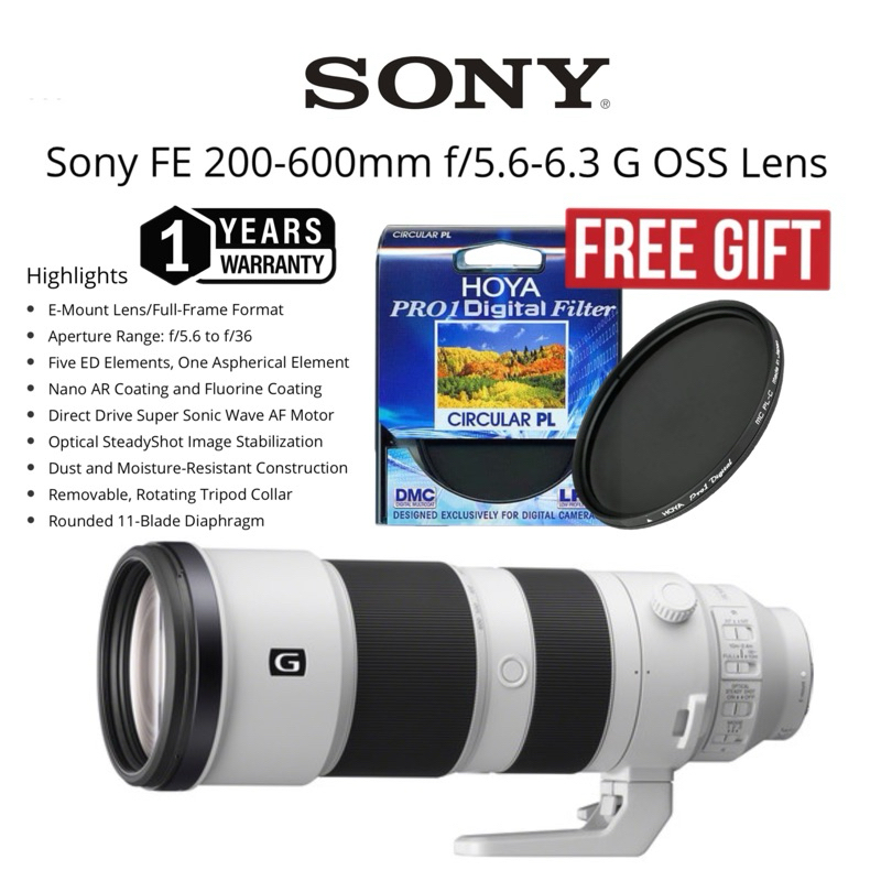 SONY FE 200-600MM F/5.6-6.3 G OSS LENS (1 YEARS WARRANTY) SONY SUPER ...