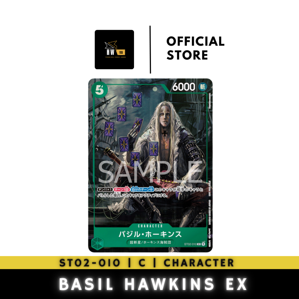 [HWTCG] ONE PIECE CARD GAME ST02-010 | C | CHARACTER AA Basil Hawkins EX JP | Shopee Malaysia