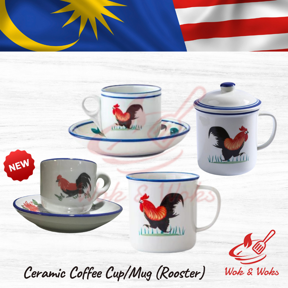 Classic Ceramic Coffee Tea Cup@Mug / Cawan Kopi Teh Seramik Klassic (Rooster) | Shopee Malaysia