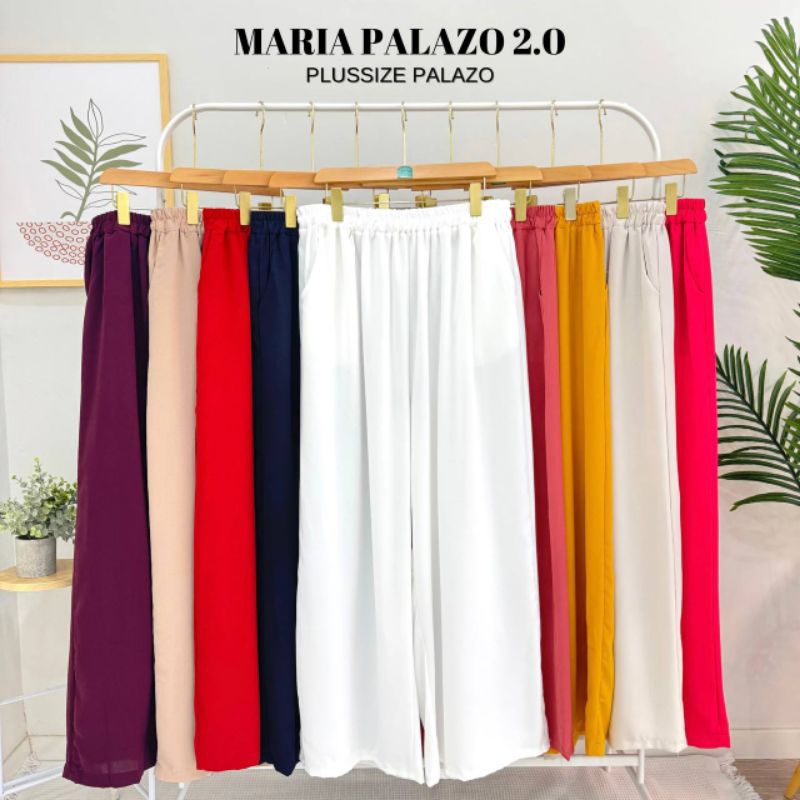 PLUS SIZE MURAH MARIA PALAZO 2.0 POKET KIRI DAN KANAN FASHION -PLUSSIZE ...
