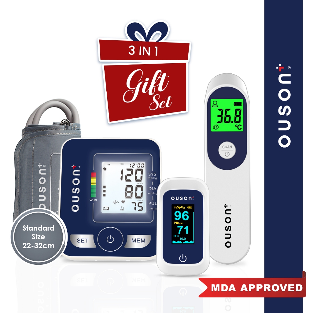 [Gift Set] OUSON Display Digital Arm Type Blood Pressure Monitor ...