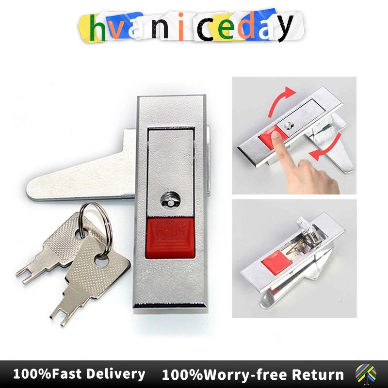 Zinc Alloy Push Button Panel Box Lock with 2 Keys Plane Mail Box Lock ...