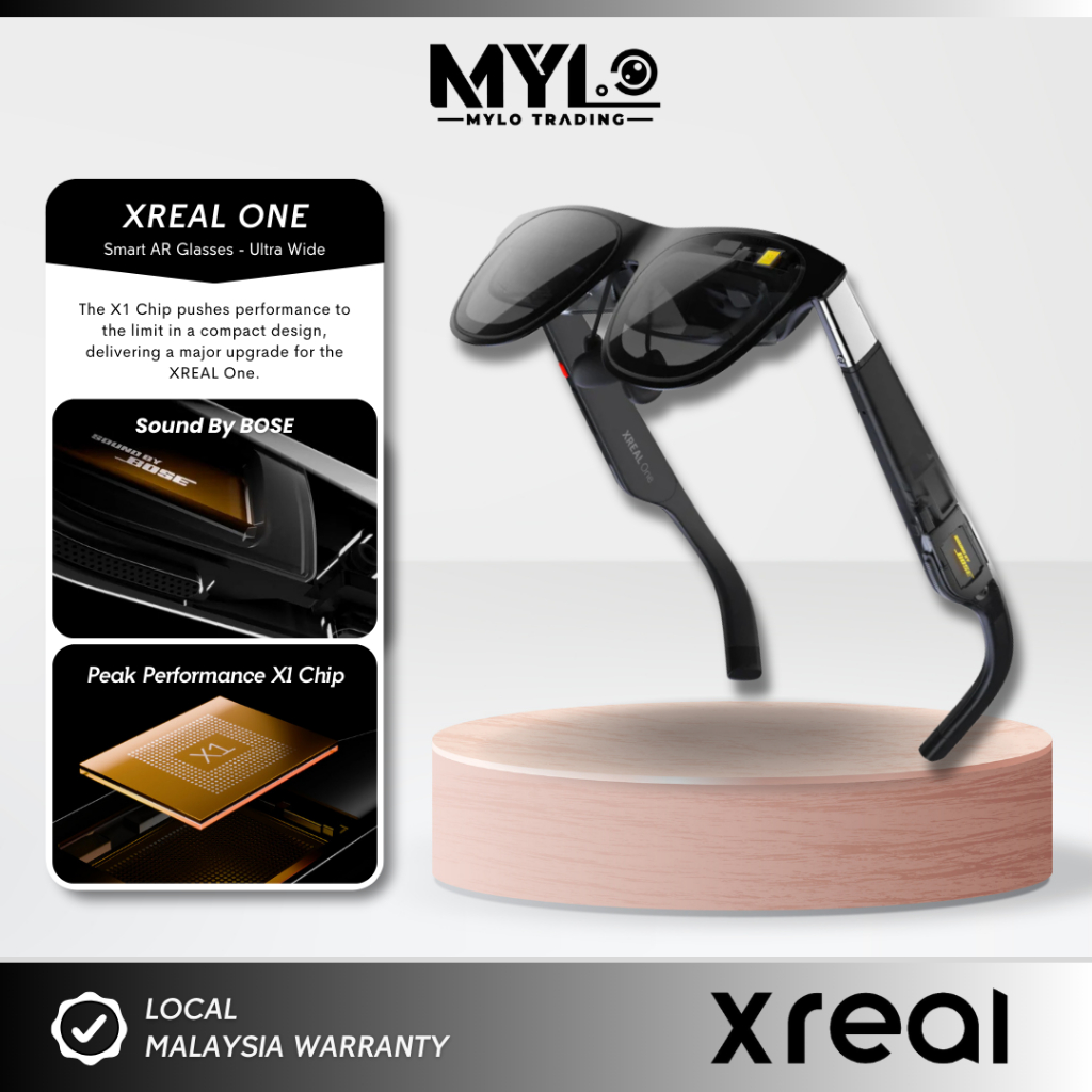 (READY STOCK) - Xreal One | Pro AR Smart Glasses - 3840x1080 | X1 Chip | Native 3 DoF | Sound By ...