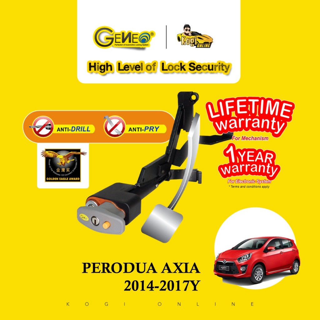 Geneo Pedal Lock - Perodua Axia 2014-2017y (Auto/Manual) | Shopee Malaysia