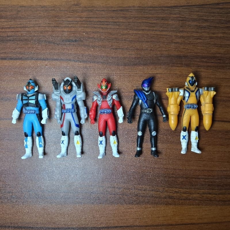 USED SET 5x Bandai Mini Sofubi Kamen Rider Fourze Cosmic + Magnet ...