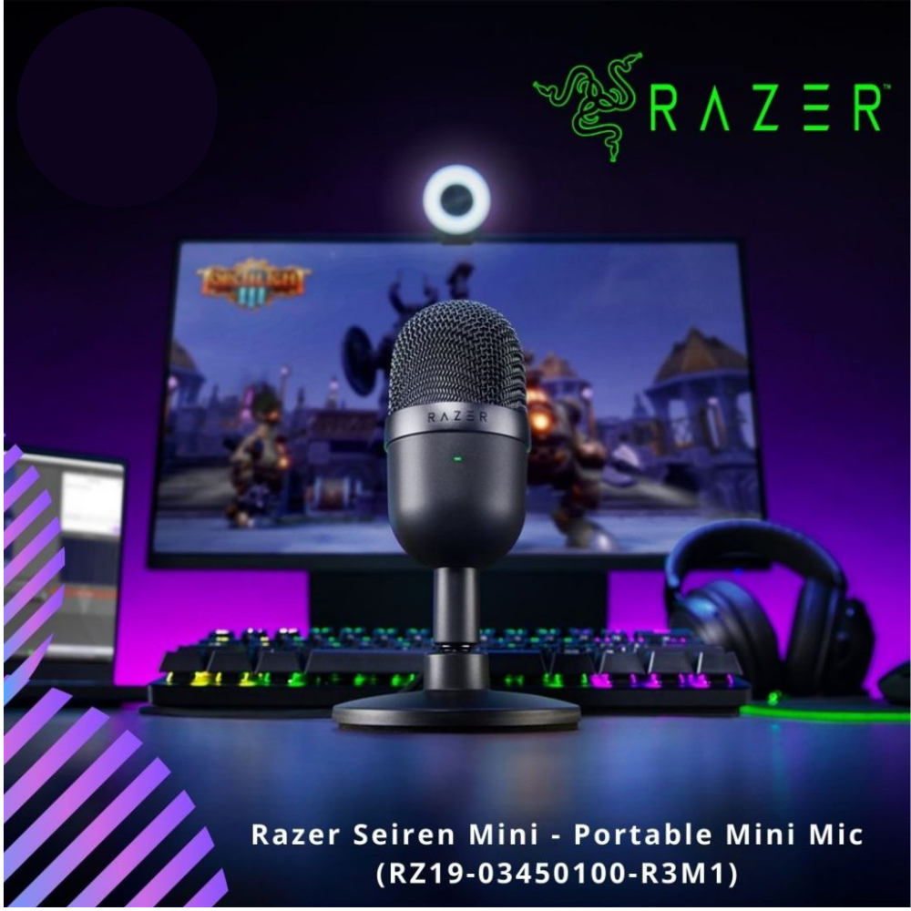 Razer Seiren Mini - Portable Mini Mic (RZ19-03450100-R3M1) | Shopee ...