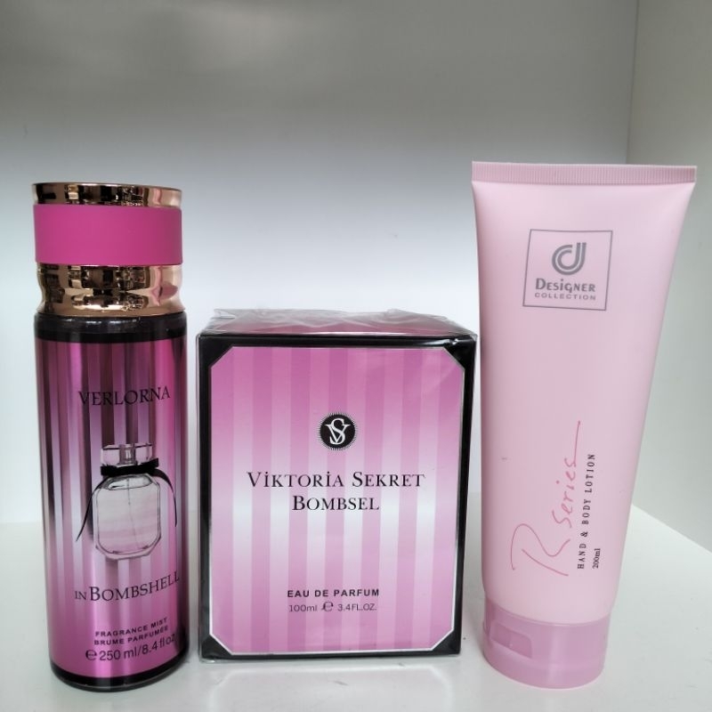 VS Bombshell New york Perfume & Fragrance Mist & Lotion 3in1 Combo Gift ...