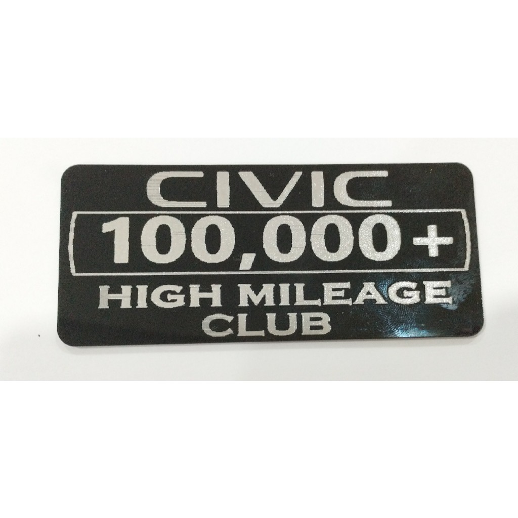 honda civic 100,000 high mileage club emblem eg ef ek fd fb fc | Shopee ...
