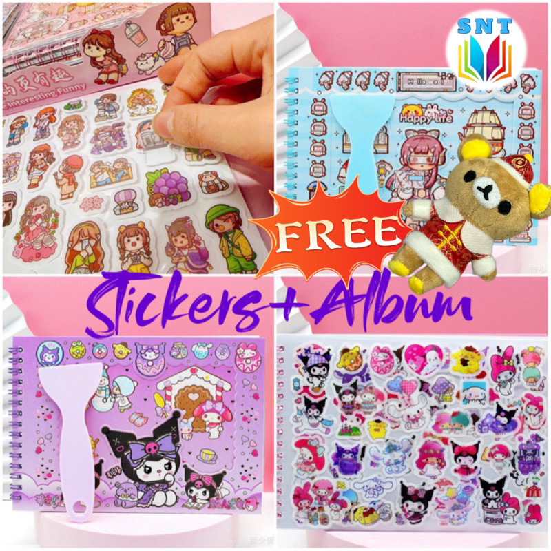 SNT Sticker Book (ALBUM) Cute Sticker Buku Sticker Cute Kuromi Buku ...