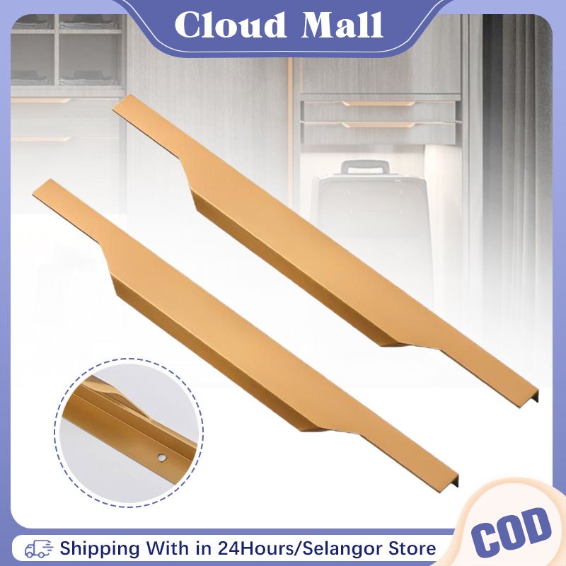 Modern Cupboard Handle Black Gold Invisible Cabinet Door Handle Long ...