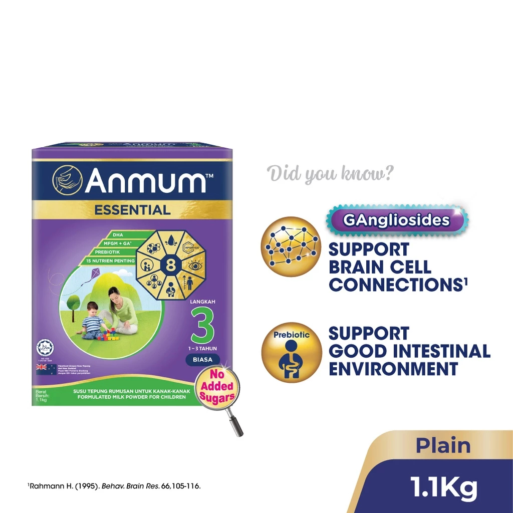 ANMUM Essential Step 3 Children Formula Milk Powder (1 - 3 Years), Plain, 1.1kg | Shopee Malaysia