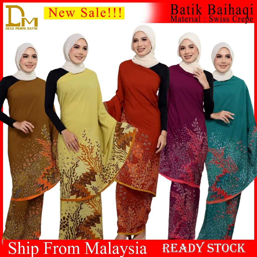 DESA MURNI BATIK Open Meter Batik Baihaqi Crepe Printed 45" | Shopee ...