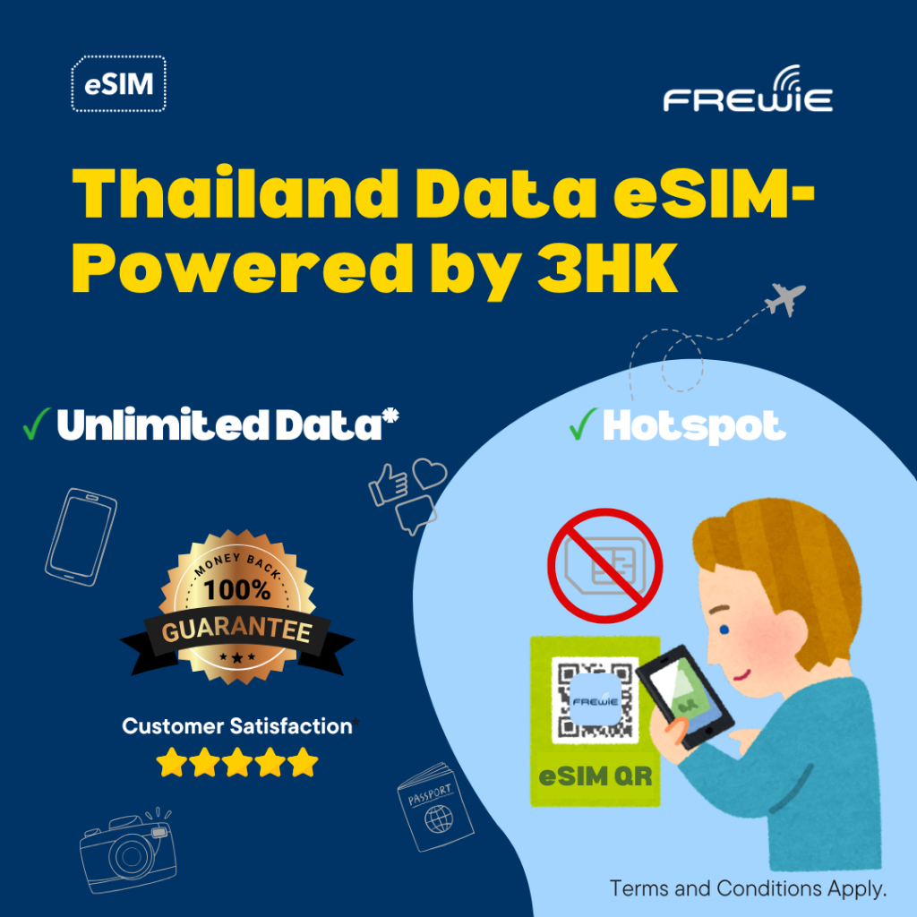 Thailand eSIM 15GB - 30GB for 30 Days Data Roaming | QR Code via Email - By 3HK | Shopee Malaysia
