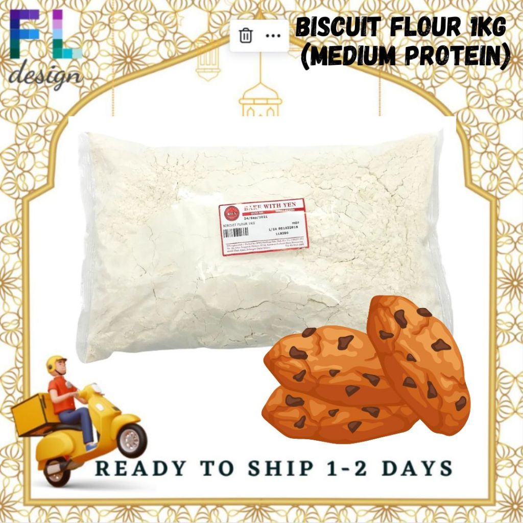 BISCUIT FLOUR 1KG (MEDIUM PROTEIN) | Shopee Malaysia