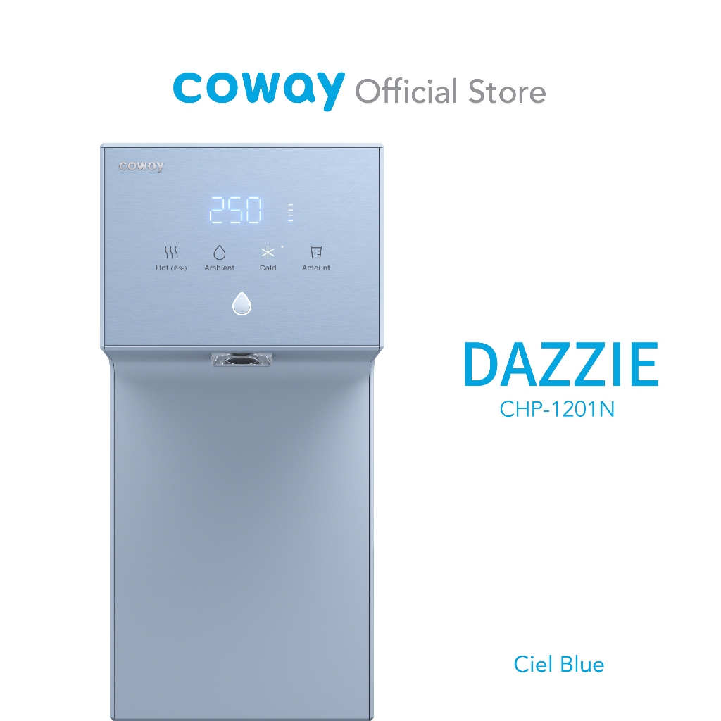 Coway DAZZIE Ciel Blue Water Purifier/Dispenser with Hot, Cold ...