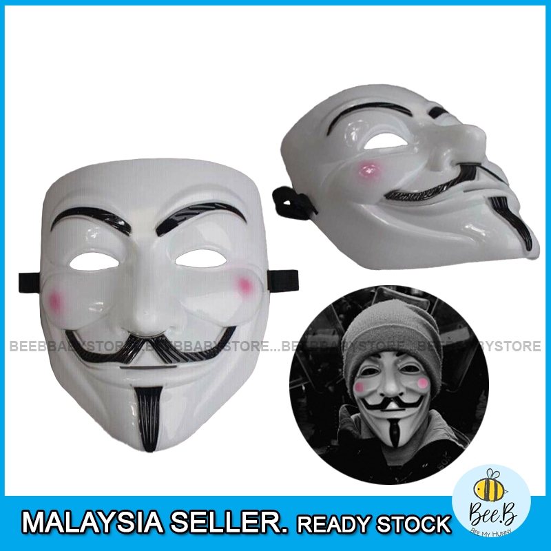 Topeng V for Vendetta Mainan Lawak Prank Cosplay Halloween Topeng ...