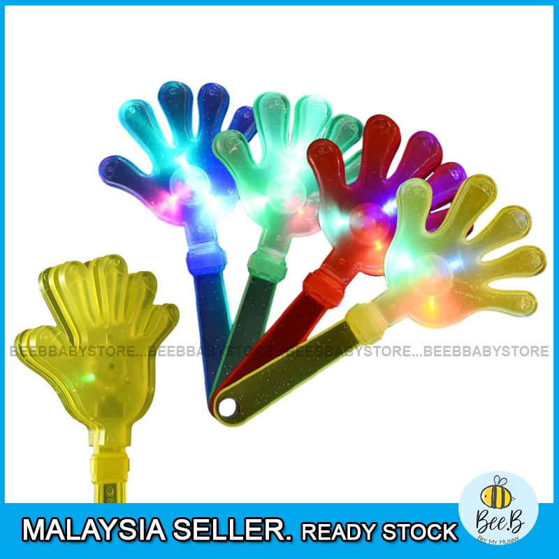 Fluorescent Palm Clapping Fun Party Hand Clapper Flashing Led Light ...