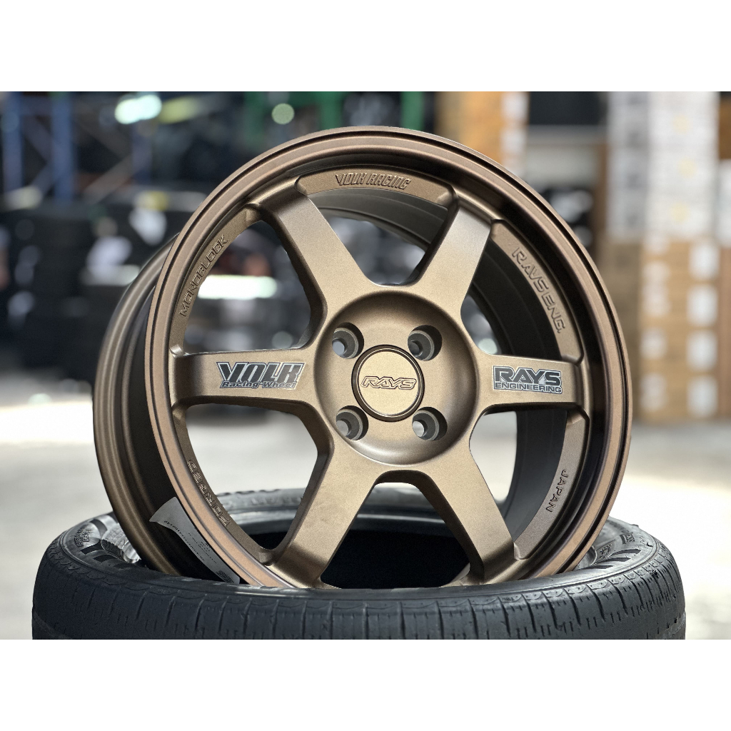 NEW 16X7J AOW TE37 Classic Rim (set of 4) Bronze 4X100 for City Jazz Vios Yaris Myvi Mazda 2 ...