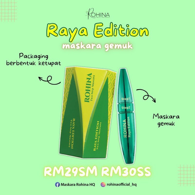 ROHINA MASCARA RAYA 2023 EDITION (HIJAU) | Shopee Malaysia