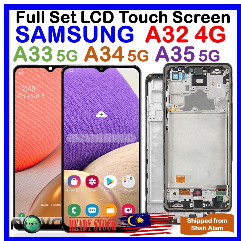 (+Frame) AMOLED Full Set LCD Touch Screen For SAMSUNG Galaxy A32 4G ...