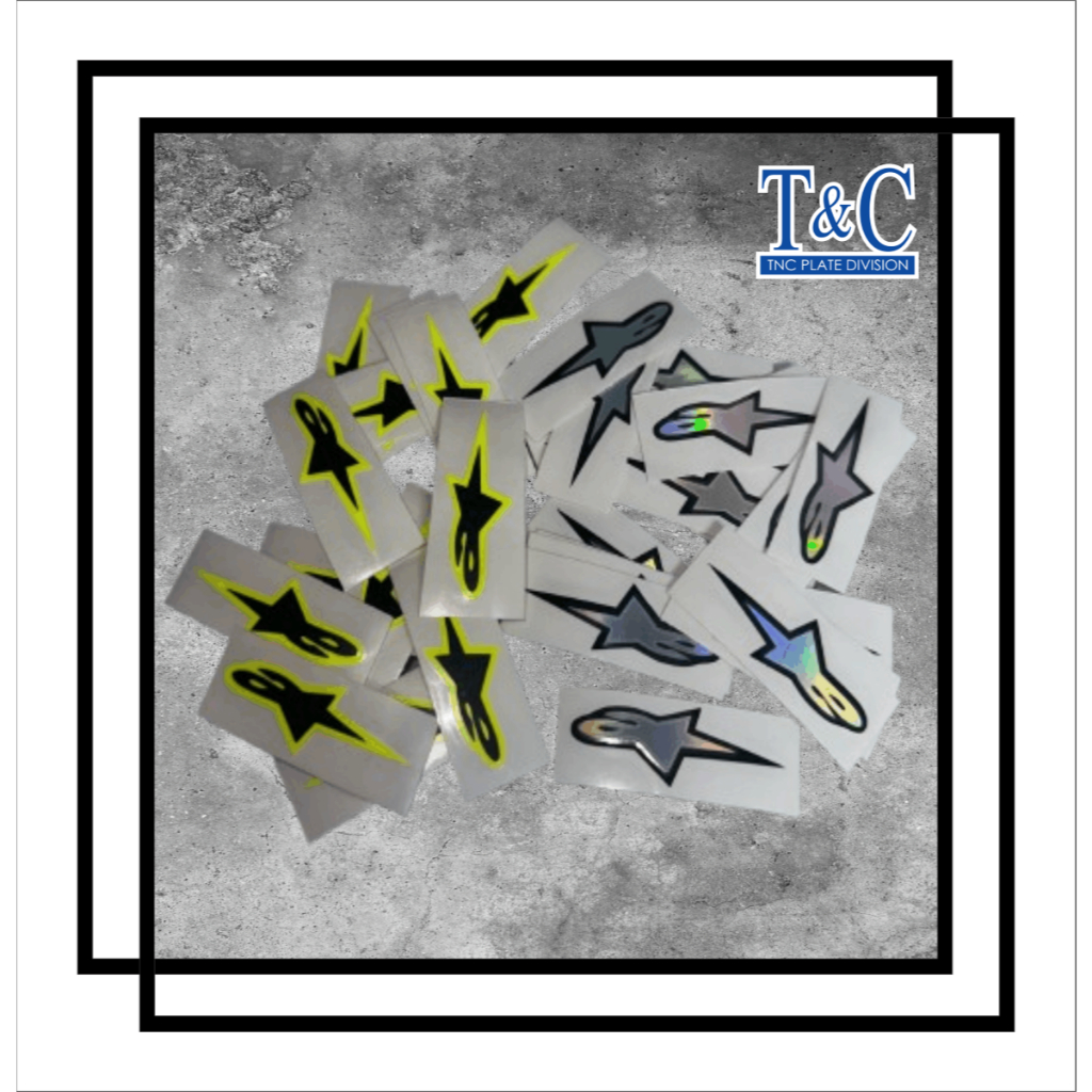 STICKER CUTTING "BINTANG A" JENIS RAINBOW KUNING FLUORESCENT | Shopee ...