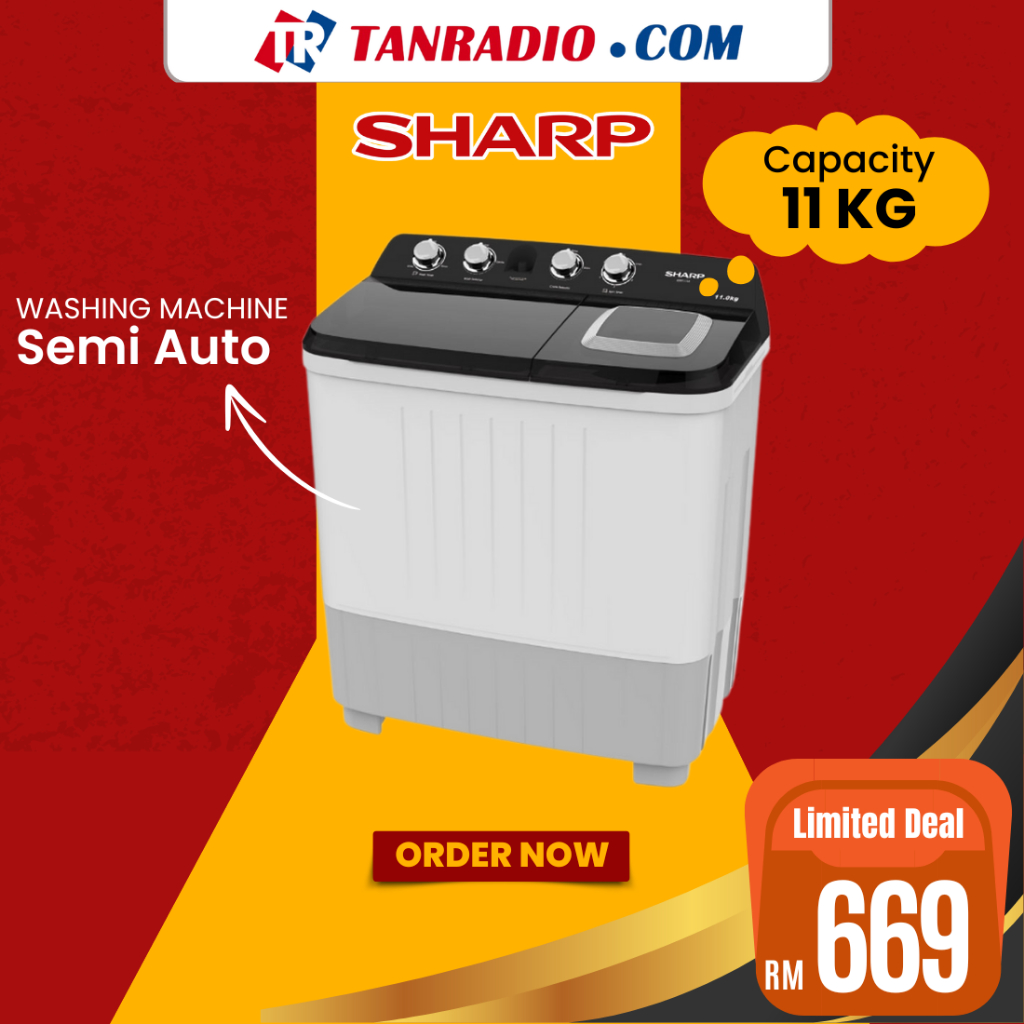 [RAYA PROMO] Sharp Mesin Basuh Separuh Auto Semi Automatic Washer ...