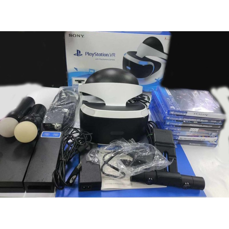 Used PlayStation VR Full set With PS Camera & 2 Move set 9 Game Bundle ...