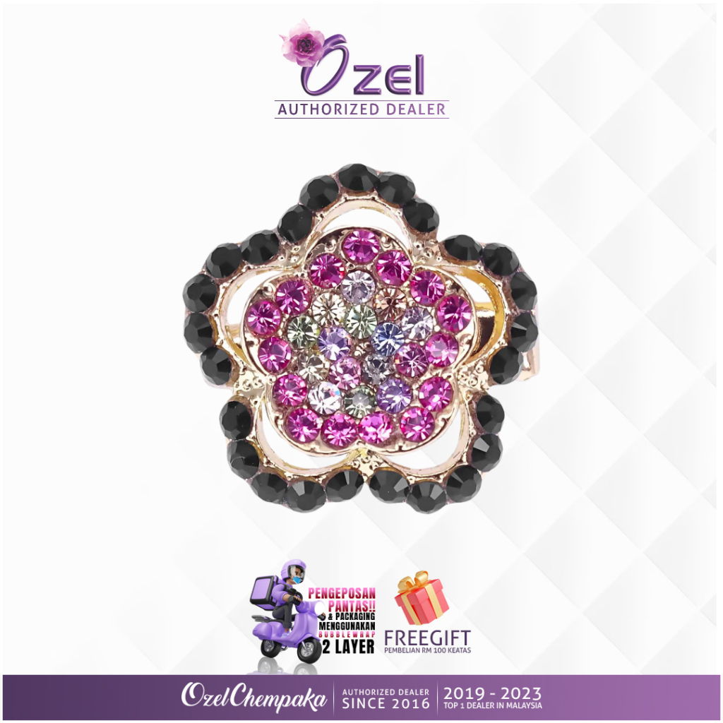 𝗥𝗲𝗮𝗱𝘆 𝗦𝘁𝗼𝗰𝗸 Ozel Chempaka Brooch Bahu Kuih Bakar G34035 Small Size, Pin ...
