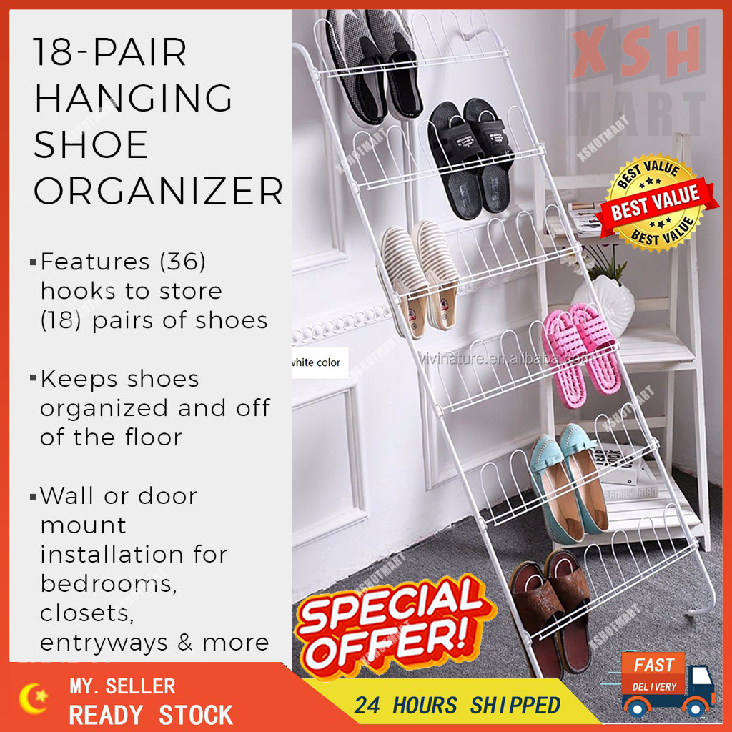Wall Mount Shoe Rack Multifunction Slipper Racks Hanger Slippers ...