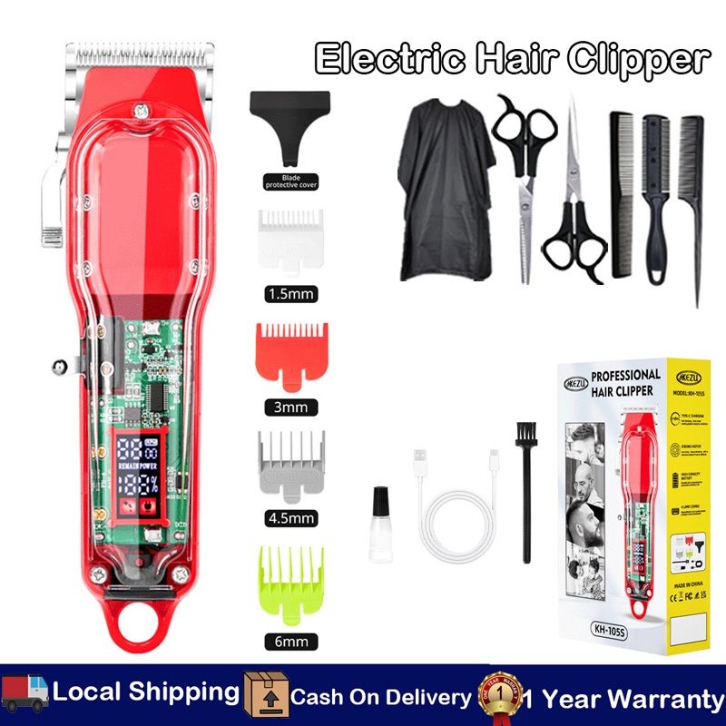Electric Hair Clipper Razor for Haircut Rechargeable Cordless Beard ...