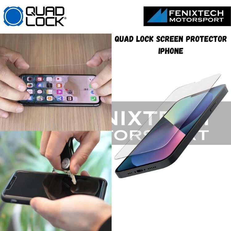 QUAD LOCK Iphone ( 13 / 14 / 15 / 16 ) Tempered Glass Screen Protectors ...