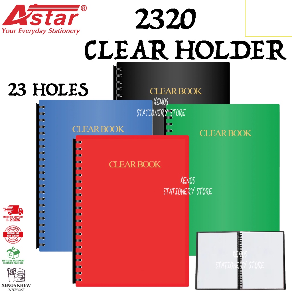 ASTAR 2320 A4 CLEAR HOLDER / CLEAR BOOK / CLEAR FOLDER / CERTIFICATE ...