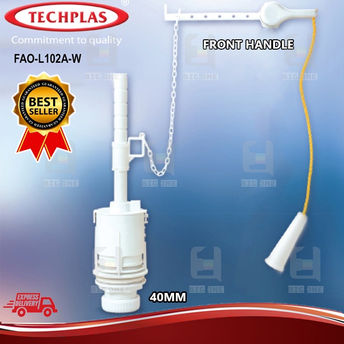 (HIGH LEVEL FRONT ROPE) TECHPLAS L102A-W 40MM PULL FLUSH SIPHON CISTERN ...