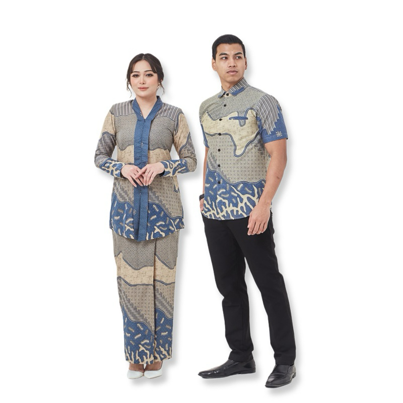 Rossa Collections Batik Couple Set - Swastika Raya in Blue [NEW ARRIVAL ...