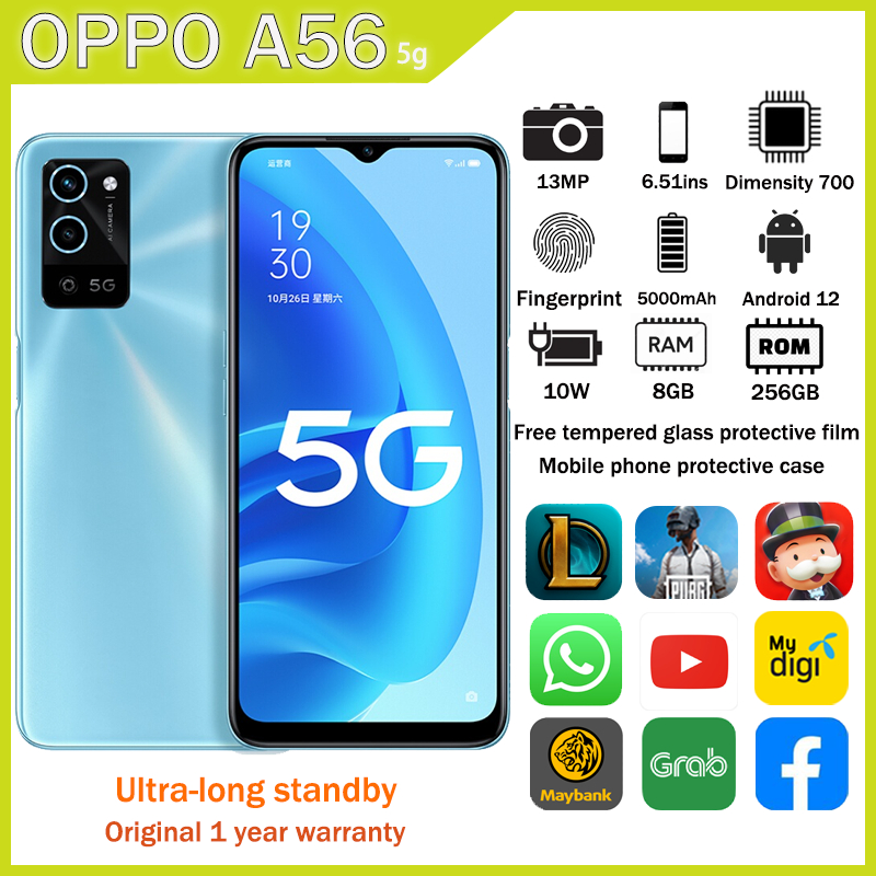 Original oppo A56 5G phone hp RAM 8GB + ROM 256GB 6.51 inch 5000mAh ...